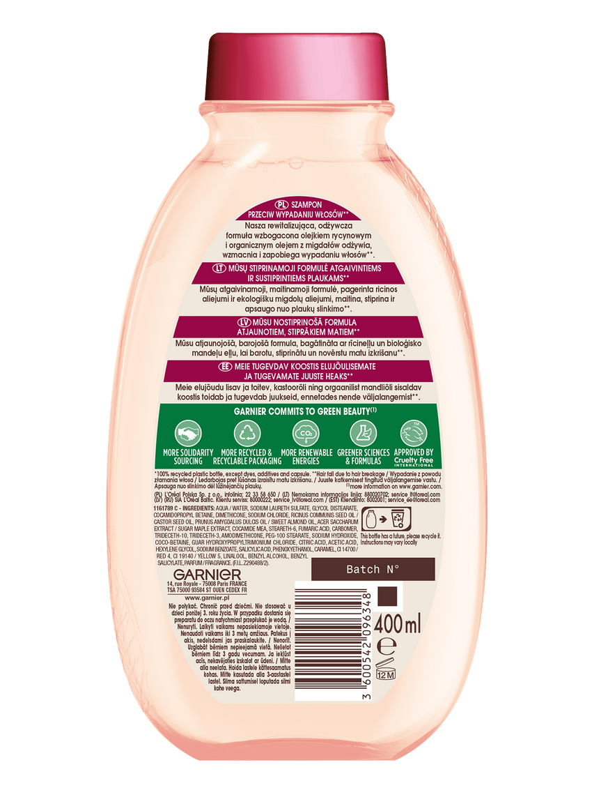 Szampon z olejkiem rycynowym i migdałem Botanic Therapy | Garnier