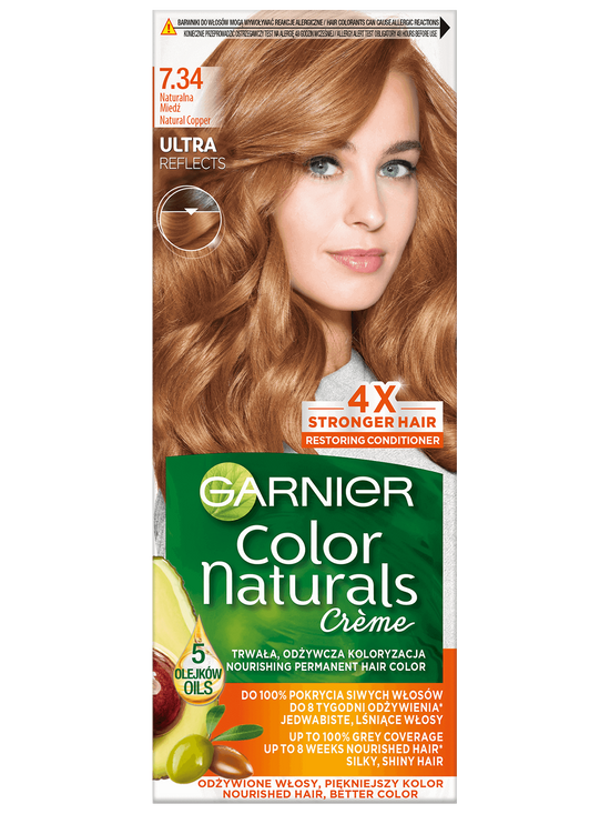 Farba do włosów 7.34 Naturalna Miedź Color Naturals | Garnier