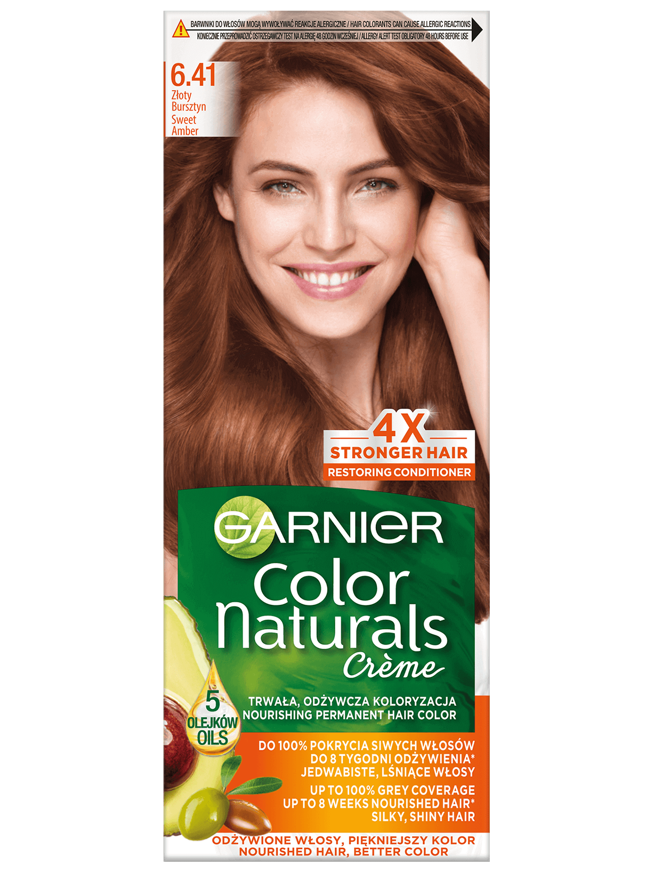 Farba do włosów Garnier 6.41 Złoty bursztyn Color Naturals | Garnier