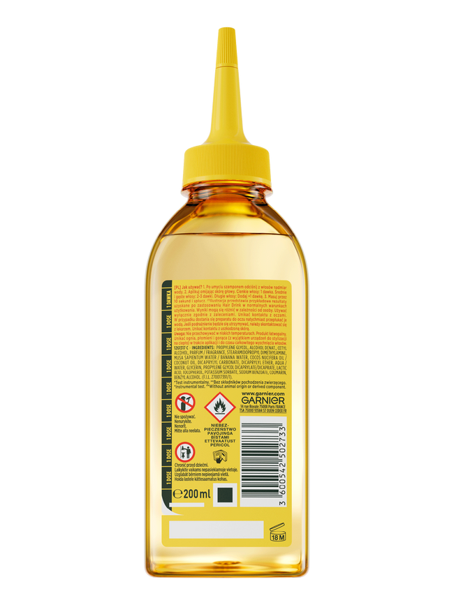 Błyskawiczna odżywka lamelarna Fructis Hair Drink Banana | Garnier