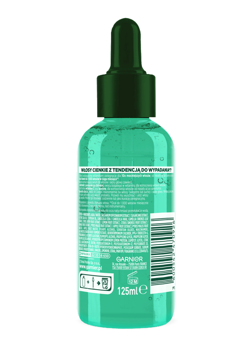 Serum przeciw wypadaniu włosów* Fructis Grow Strong Orange | Garnier