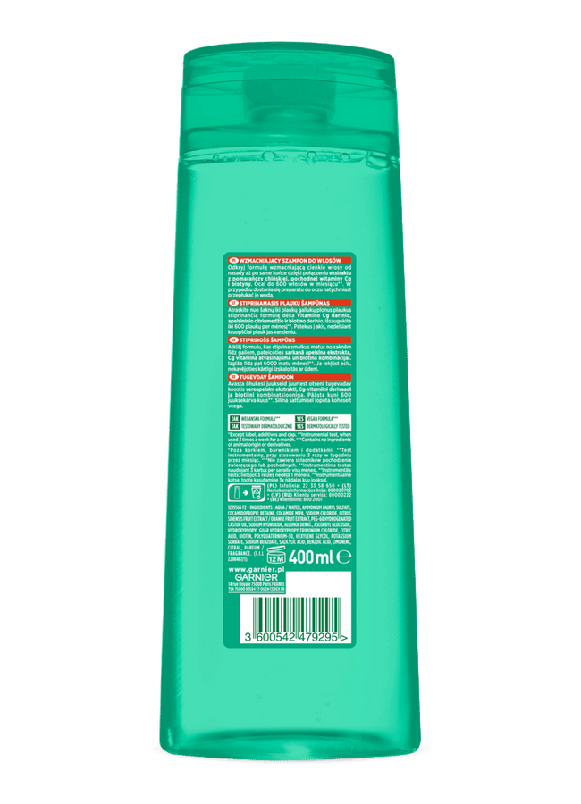 Szampon do cienkich włosów Fructis Grow Strong Orange