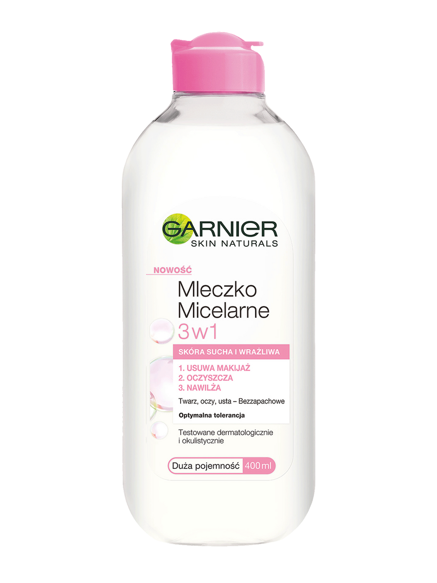 Płyny micelarne mleczko 3w1 - pielęgnacja skóry wrażliwej | Garnier